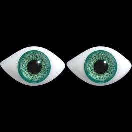 Emerald Green - D400 Elongated Oval Glass Doll Eyes